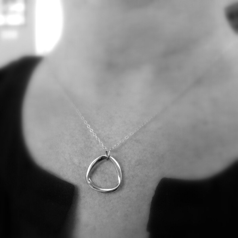 Sterling Silver Mobius Strip Necklace Small Math Mathematical | Etsy