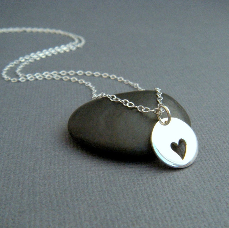 Simple Heart Necklace. Small Silver Heart. Everyday Necklace. | Etsy