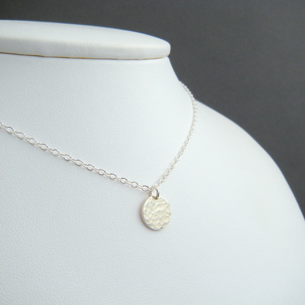 Simple Silver Circle Necklace Sterling Silver Pendant. - Etsy