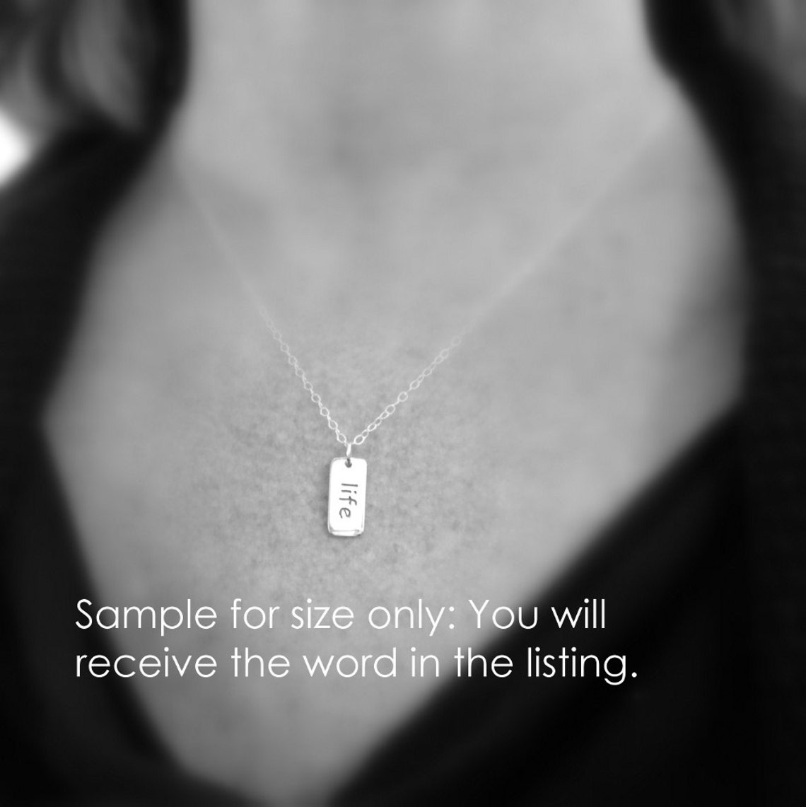 Silver Blessed Necklace. Tiny Sterling Silver Faith Jewelry. - Etsy