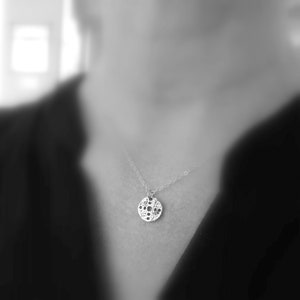 Small Sterling Silver Ancient Coin Necklace Tiny Replica Piece Rustic ...