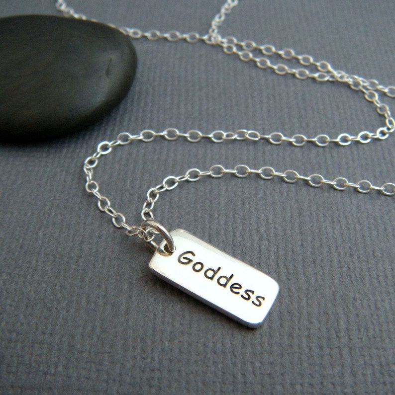Silver Goddess Necklace. Tiny Sterling Inspirational Jewelry - Etsy
