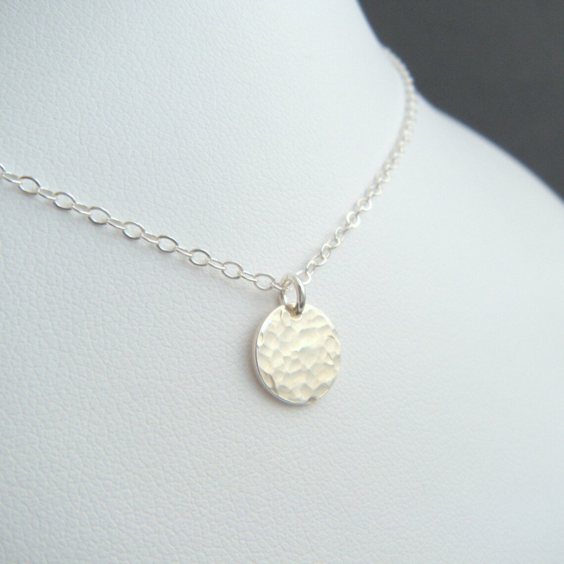 Simple Silver Circle Necklace Sterling Silver Pendant. - Etsy