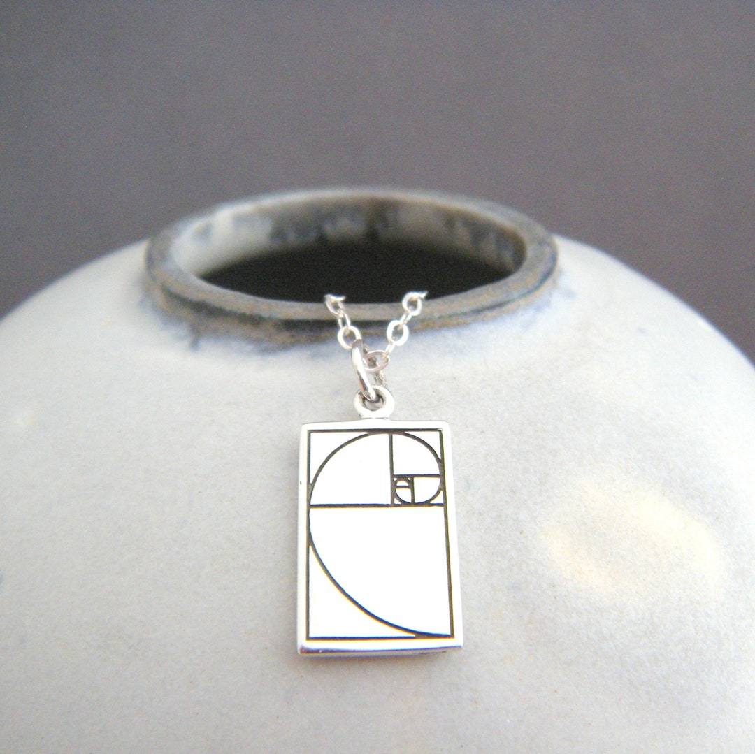 Sterling Silver Golden Ratio Necklace Small Geometric Math Mathematical ...