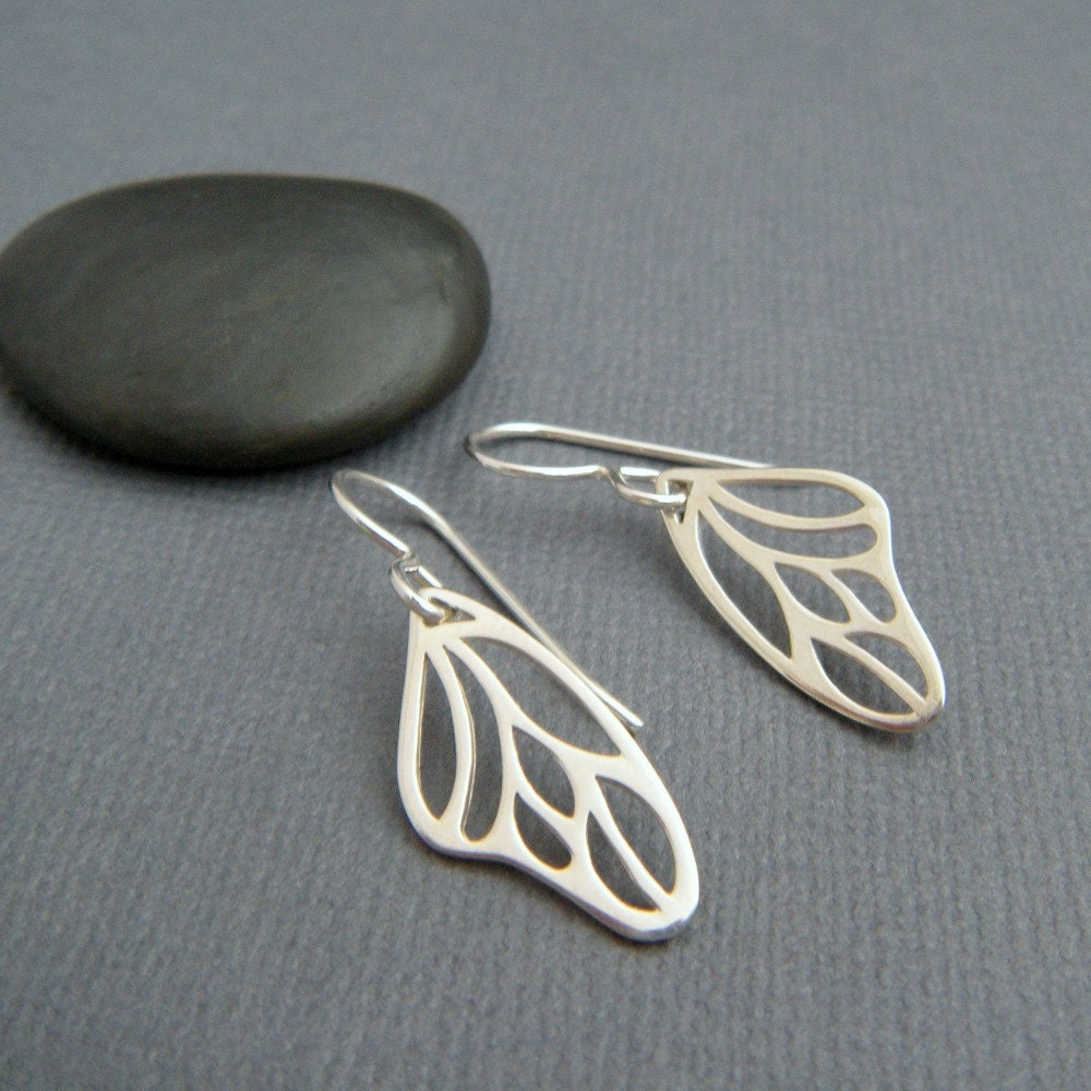 Sterling Silver Butterfly Wing Earrings Simple Nature Jewelry - Etsy Sterling Silver Butterfly Wing Earrings Simple Nature Jewelry - Etsy