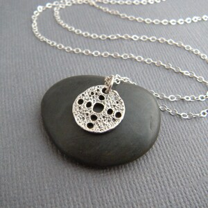 Small Sterling Silver Ancient Coin Necklace Tiny Replica Piece Rustic ...