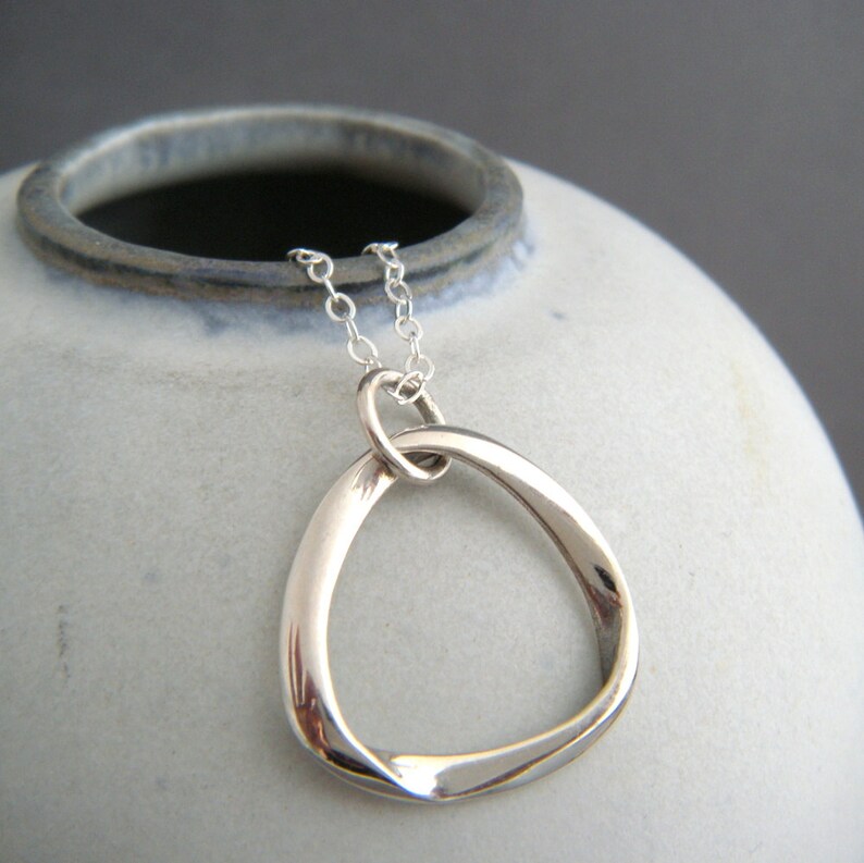 Sterling Silver Mobius Strip Necklace Small Math Mathematical - Etsy