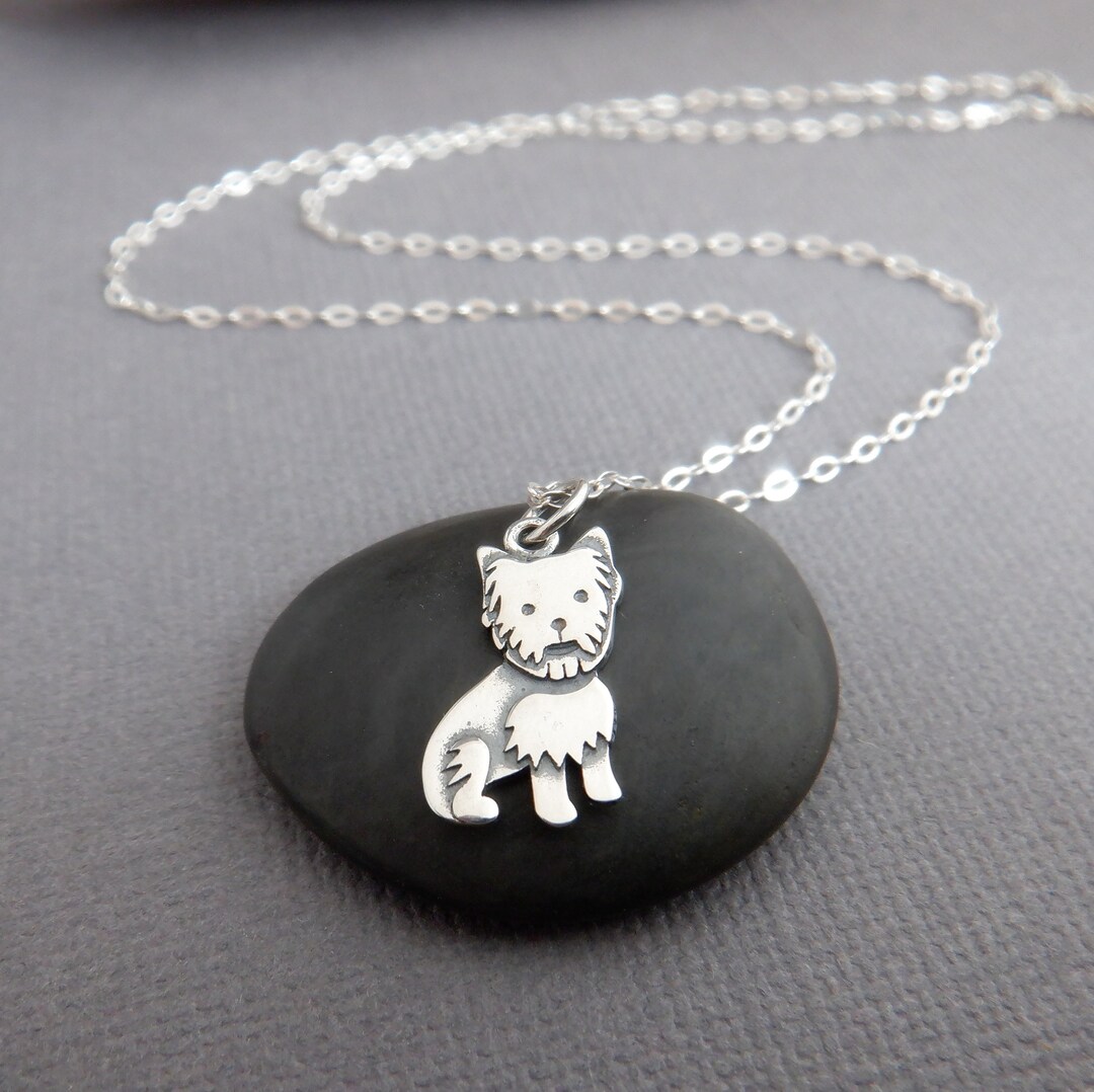 Sterling Silver Dog Necklace Yorkie Pet Pride Pendant Owner Gift Tiny ...