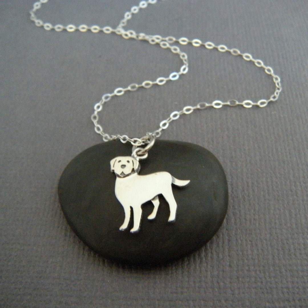Sterling Silver Labrador Retriever Necklace, Dog Breed Pendant 5/8" - Etsy