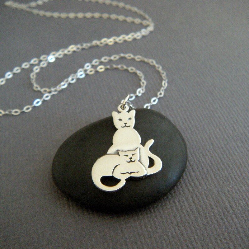 Cat Necklace - Etsy