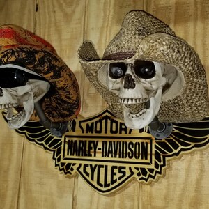 Motorcycle Helmet Rack, Custom Made Harley Davidson Wall Mount Helmet ...