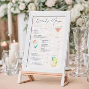 Vintage-inspired Bar/cocktail Menu | Digital Download - Etsy