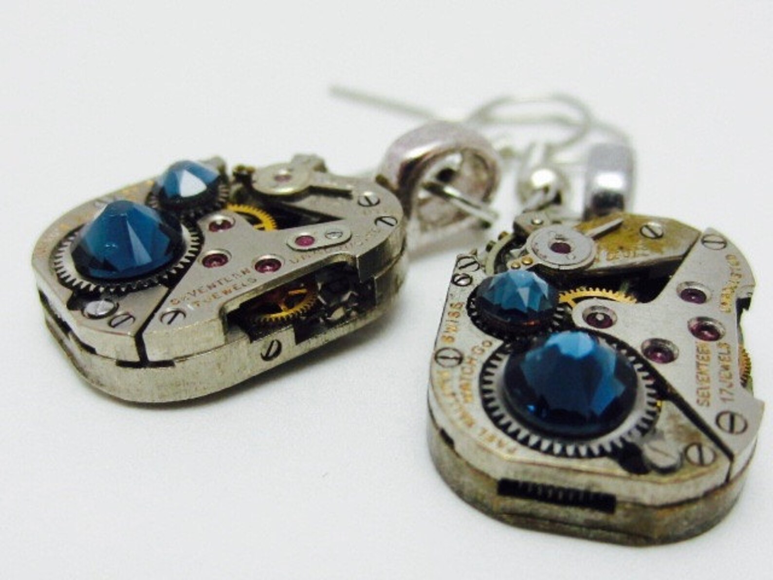 Steampunk Watch Earrings Almost Time Steampunk Earrings - Etsy