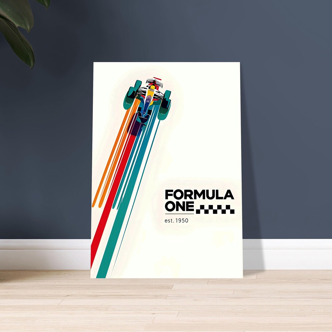 Formula One Racing Car Poster Formula 1 Wall Art Print for Sports Rooms ...