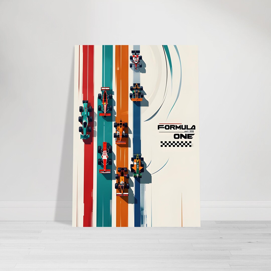 Vintage Formula 1 Racing Poster Classic F1 Car Wall Art for Collectors ...