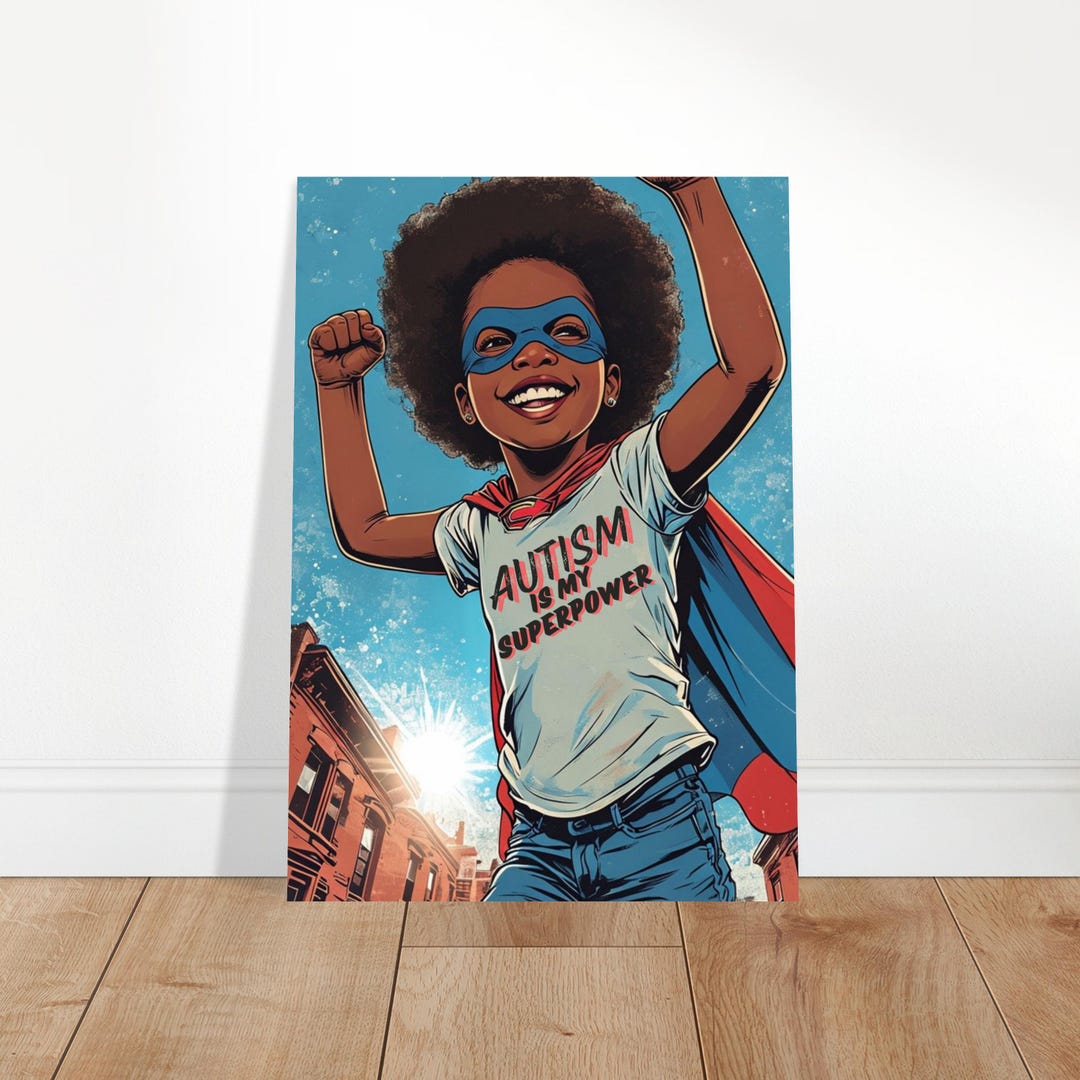 Autism Superhero Poster for Girls 'autism is My Superpower ...