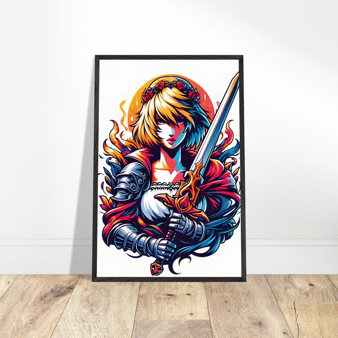 Claymore Anime Poster, Dark Fantasy Manga Wall Art, Hybrid Warrior ...