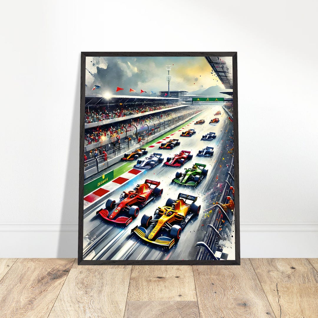 Formula 1 Race Circuit Poster Perfect F1 Gift & Grand Prix Wall Art ...