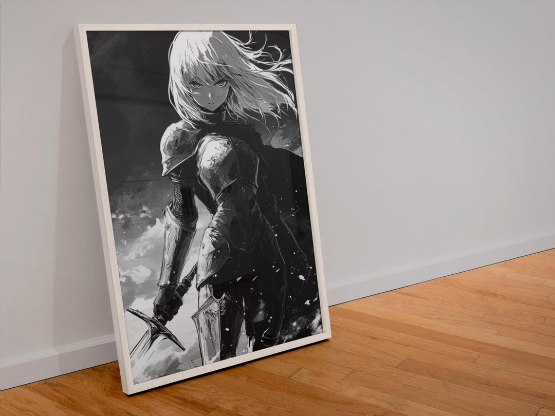Claymore Dark Fantasy Anime Poster Clare & Teresa Art Print, Gothic ...