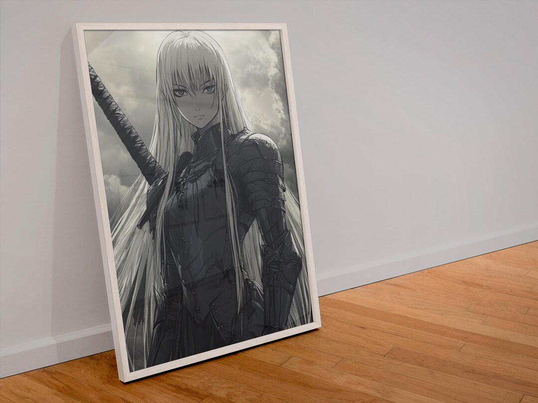 Claymore Anime Poster Dark Fantasy Wall Art Print, Clare & Teresa ...