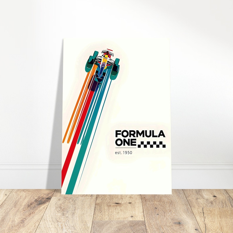 Formula One Racing Car Poster Formula 1 Wall Art Print for Sports Rooms ...