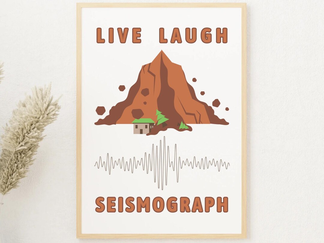 Live Laugh Seismograph | Digital Download Science Wall Art Print ...