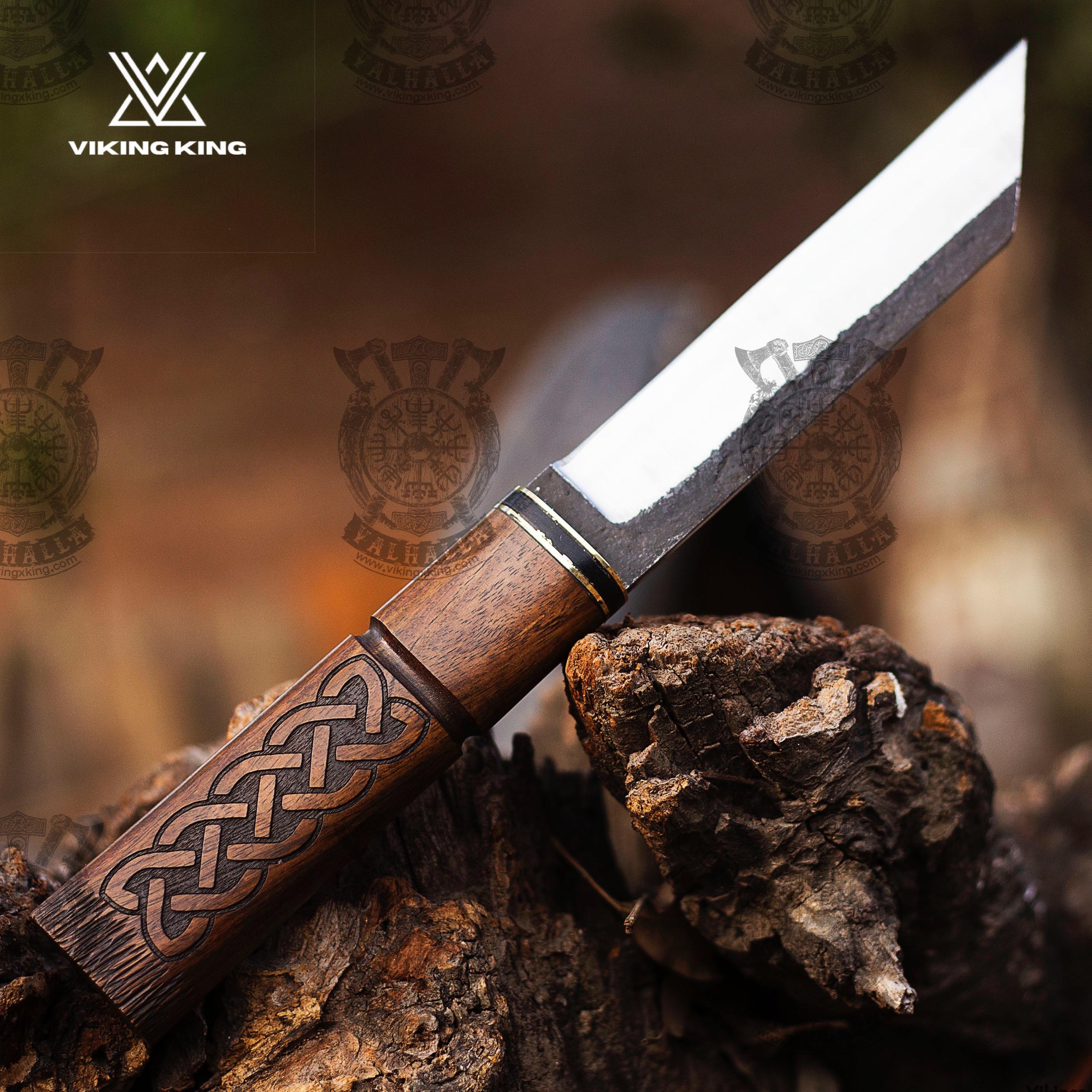 Hand-forged Viking Seax Knife Unique Personalized Medieval Blade as a ...