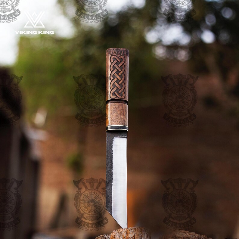 Hand-forged Viking Seax Knife Unique Personalized Medieval Blade as a ...