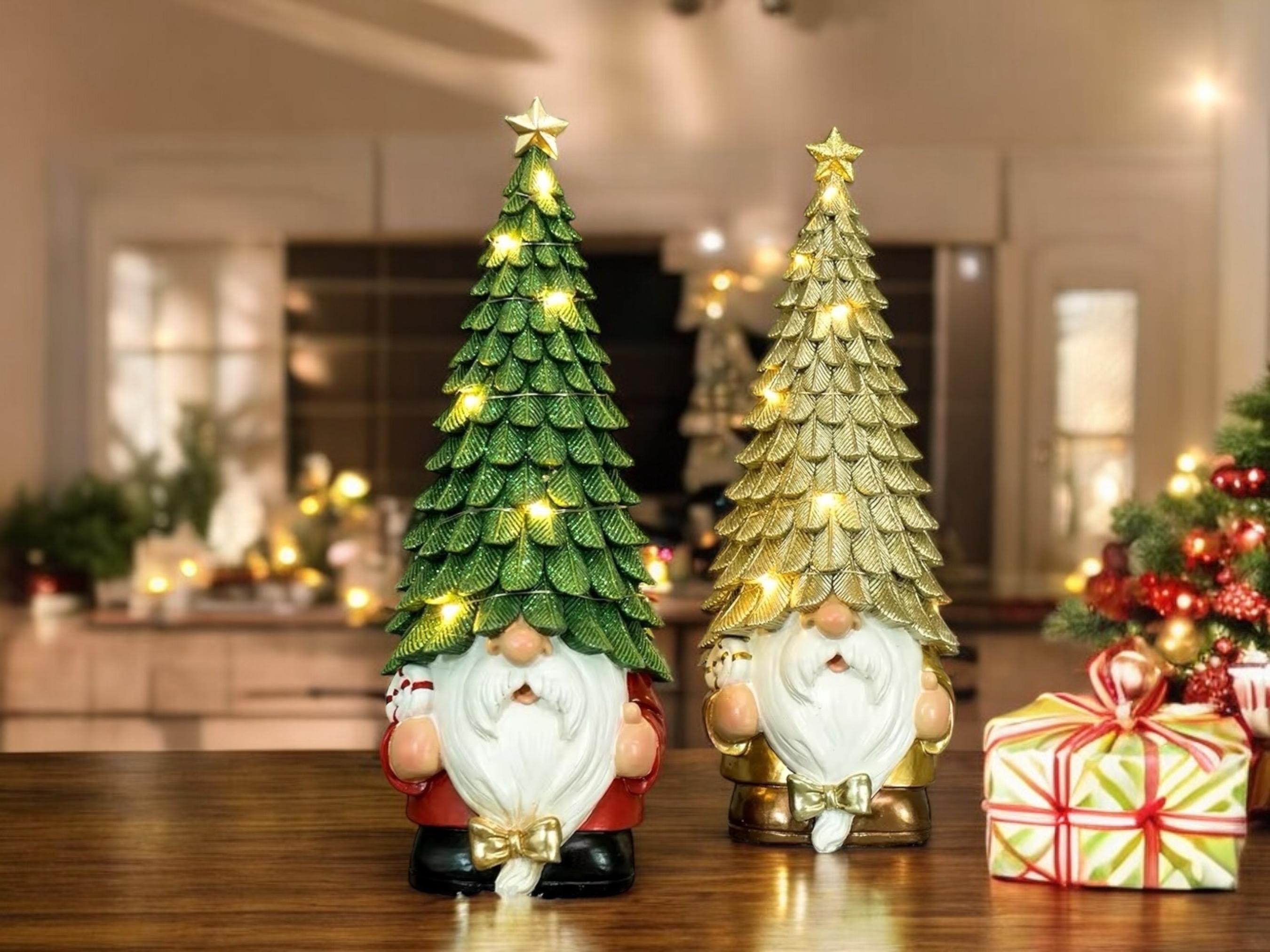 Christmas Tree Goblin Statue Abstract Dwarf for Winter Festival Decor ...