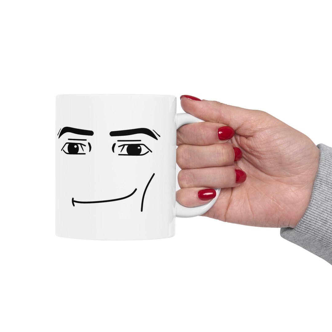 Funny Quirky Meme Roblox Man Face Ceramic Mug (11oz) - Etsy