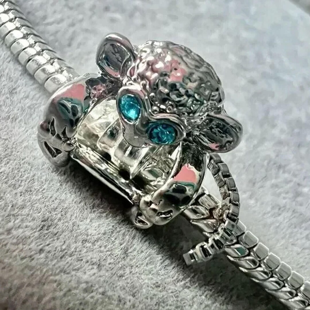 Pavé Sparkling Monkey Charm, 925 Sterling Silver Charm, Charms Fits ...