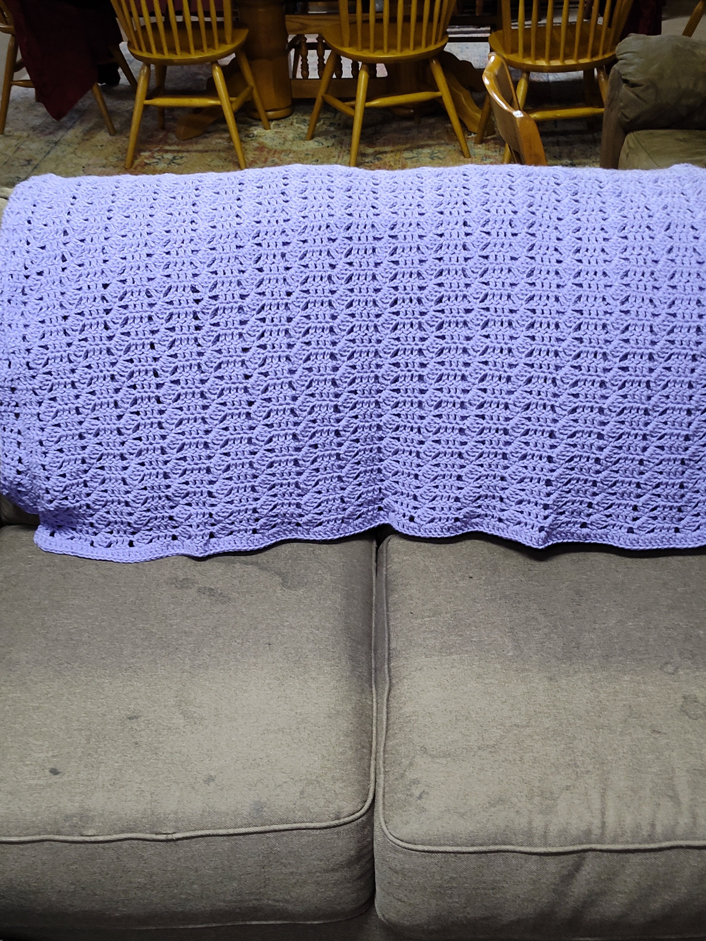 Periwinkle Throw Afghan - Etsy