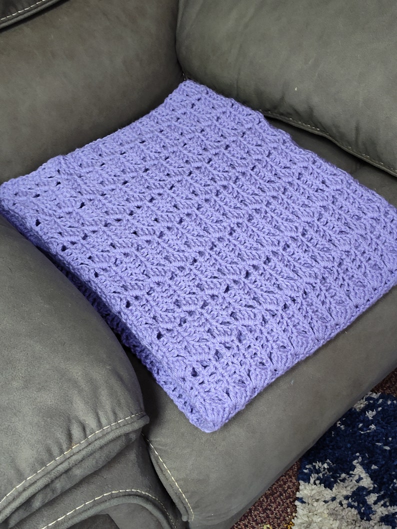 Periwinkle Throw Afghan - Etsy