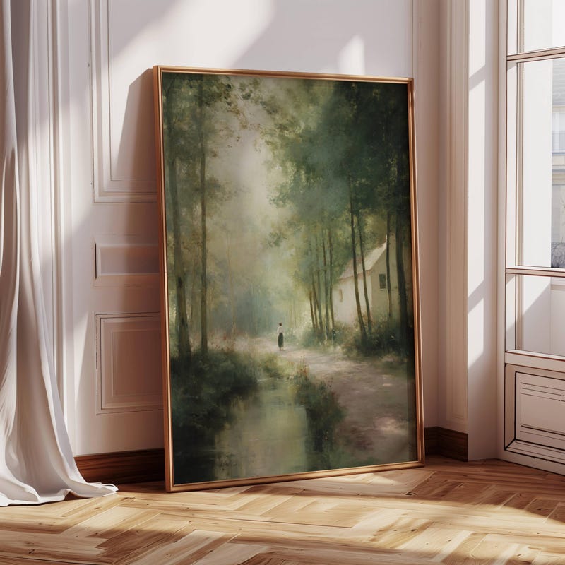 Large Painting Country House - Etsy UK