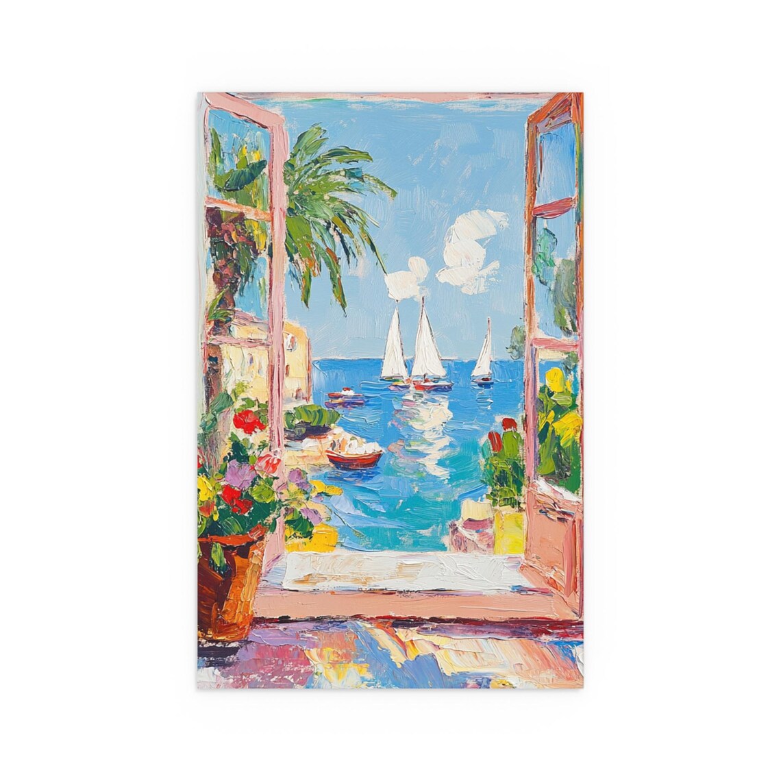 Henri Matisse Inspired Print With Open Window | Sail Boats | Wall ...