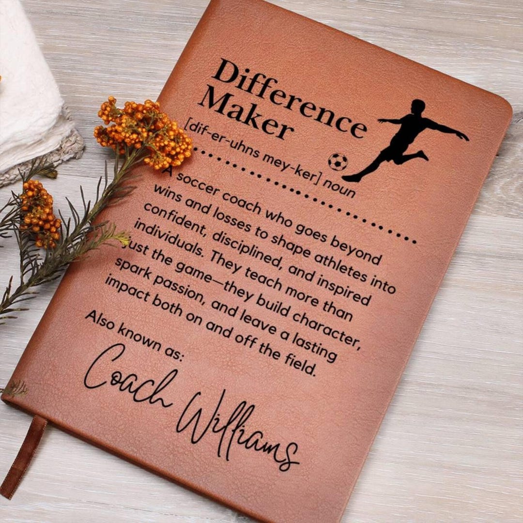 Personalized Soccer Coach Gift Journal Soccer Coach Thank You Gifts ...