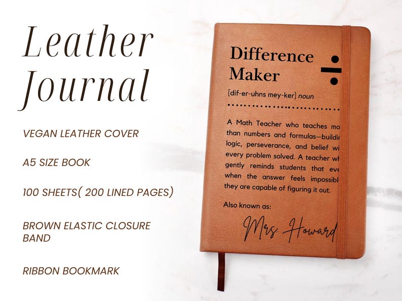 Difference Maker Math Teacher Journal: Personalized Notebook ...