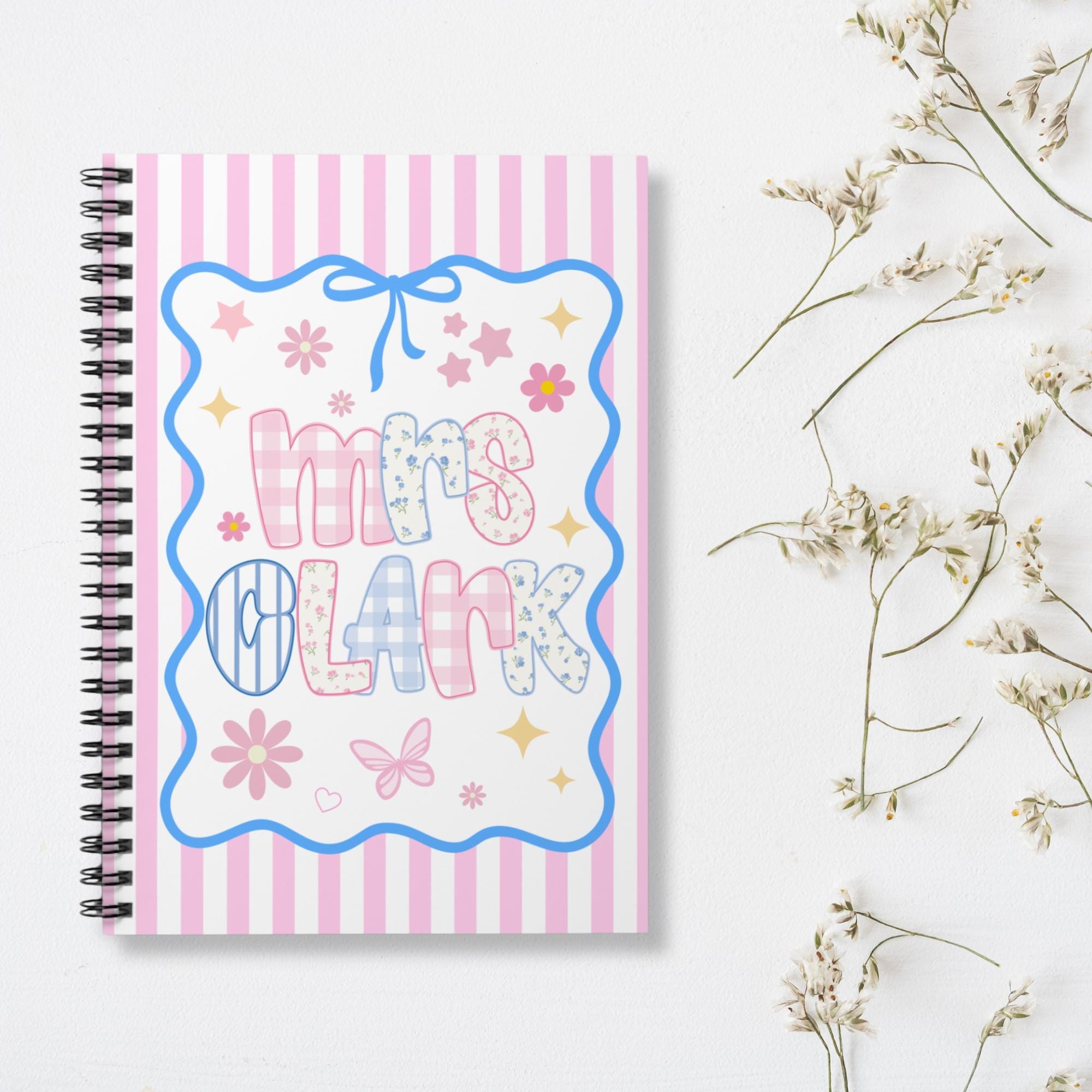 Personalized Teacher Journal With Name, Back to School Notebook ...