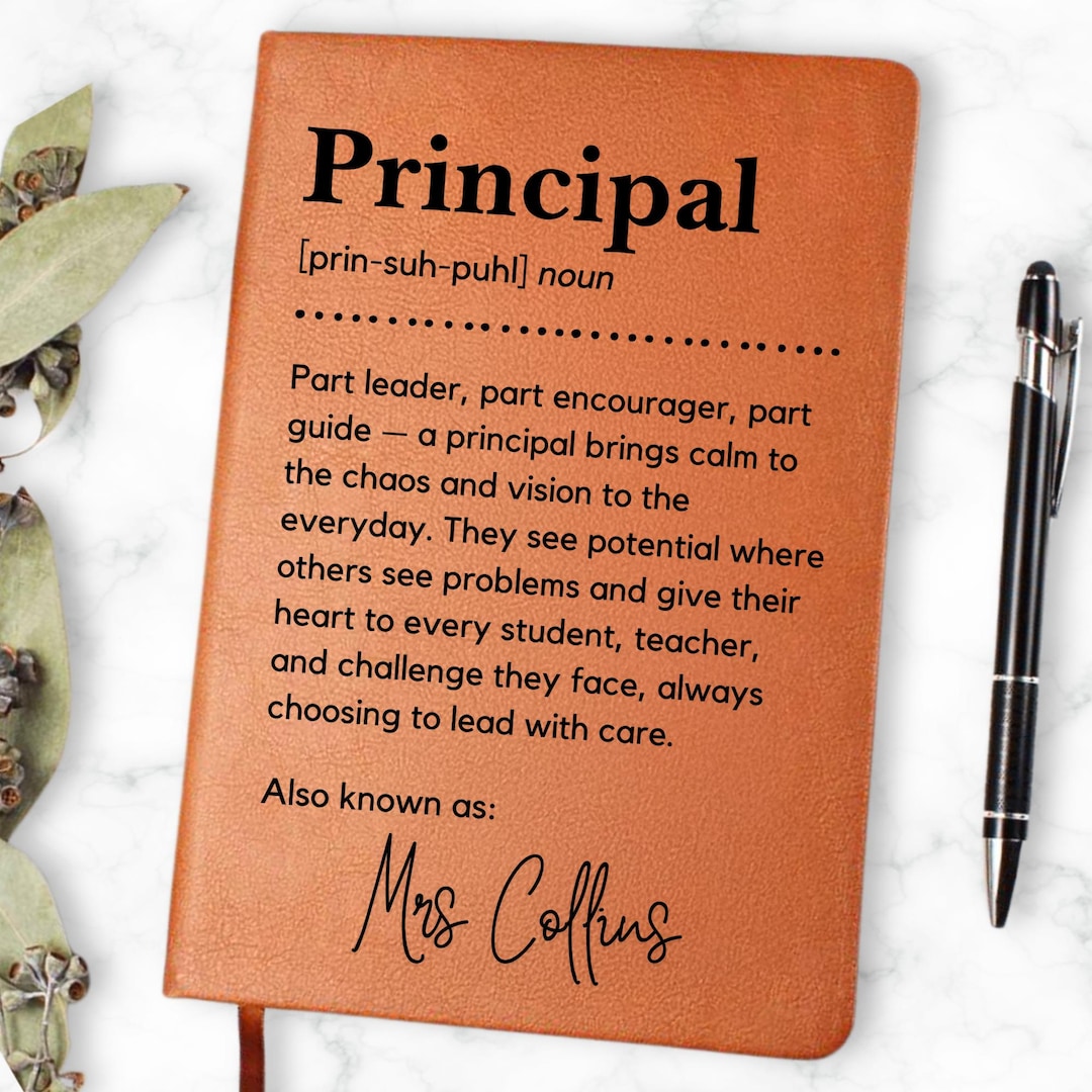 Principal Appreciation Gift Journal Personalized School Administrator ...