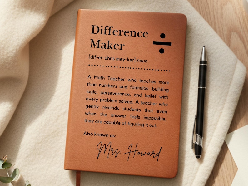 Difference Maker Math Teacher Journal: Personalized Notebook ...