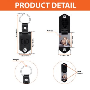 Leather Photo Keychain for Dad Personalized Gift for Fathers Day From ...