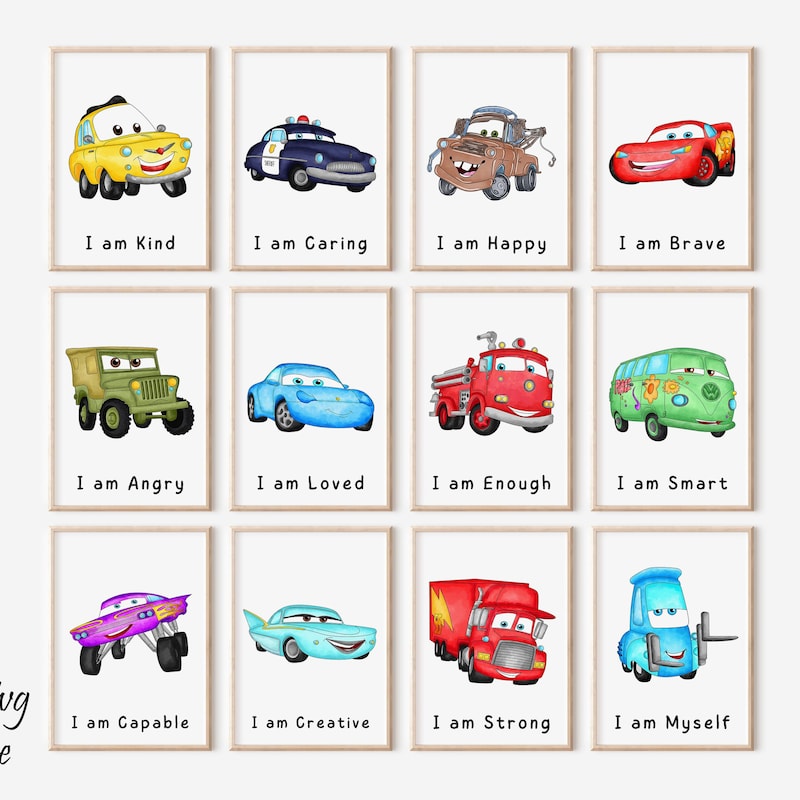 Cars Kids Affirmation Poster - Etsy