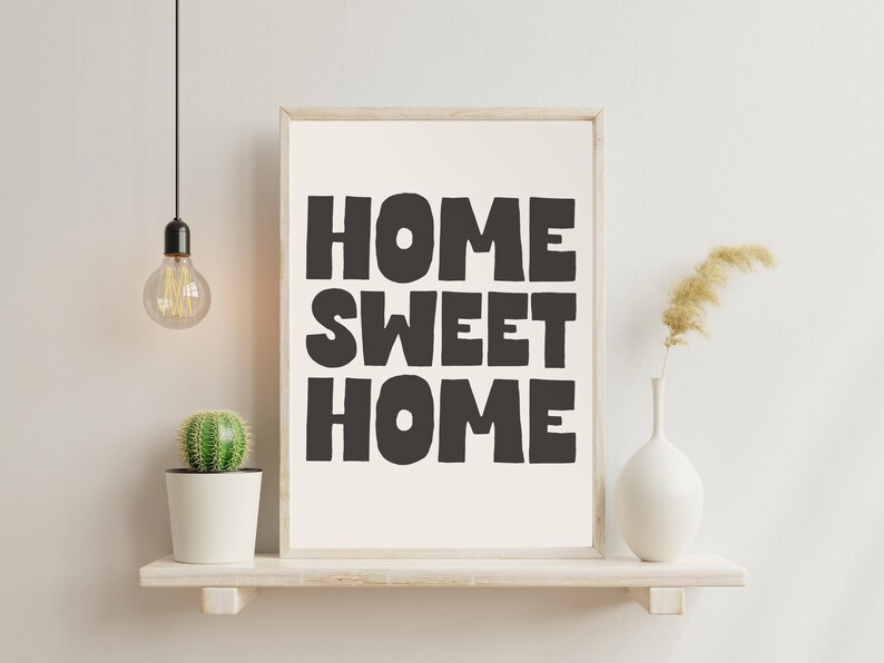 Home Sweet Home Printable Wall Art | Housewarming Gift | New Home Gift ...