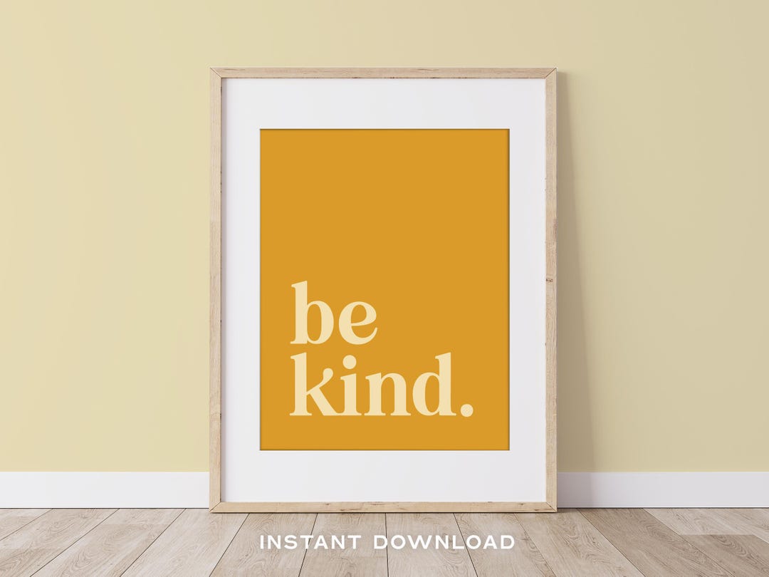Be Kind – Classroom Wall Decor, Kids Wall Art, Playroom Prints, Toddler ...