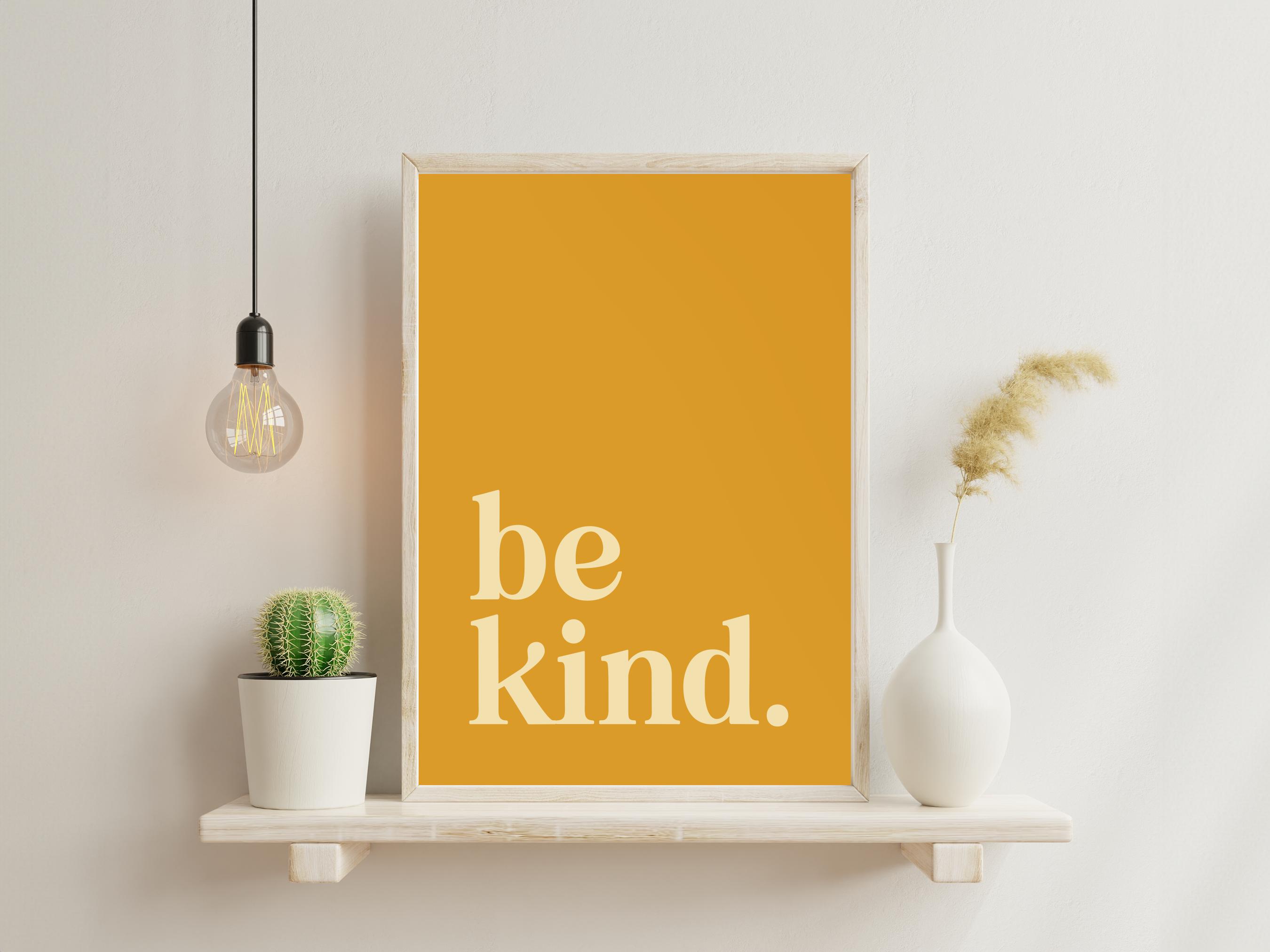 Be Kind Printable Wall Art | Classroom Decor | Kindness Quote Print ...