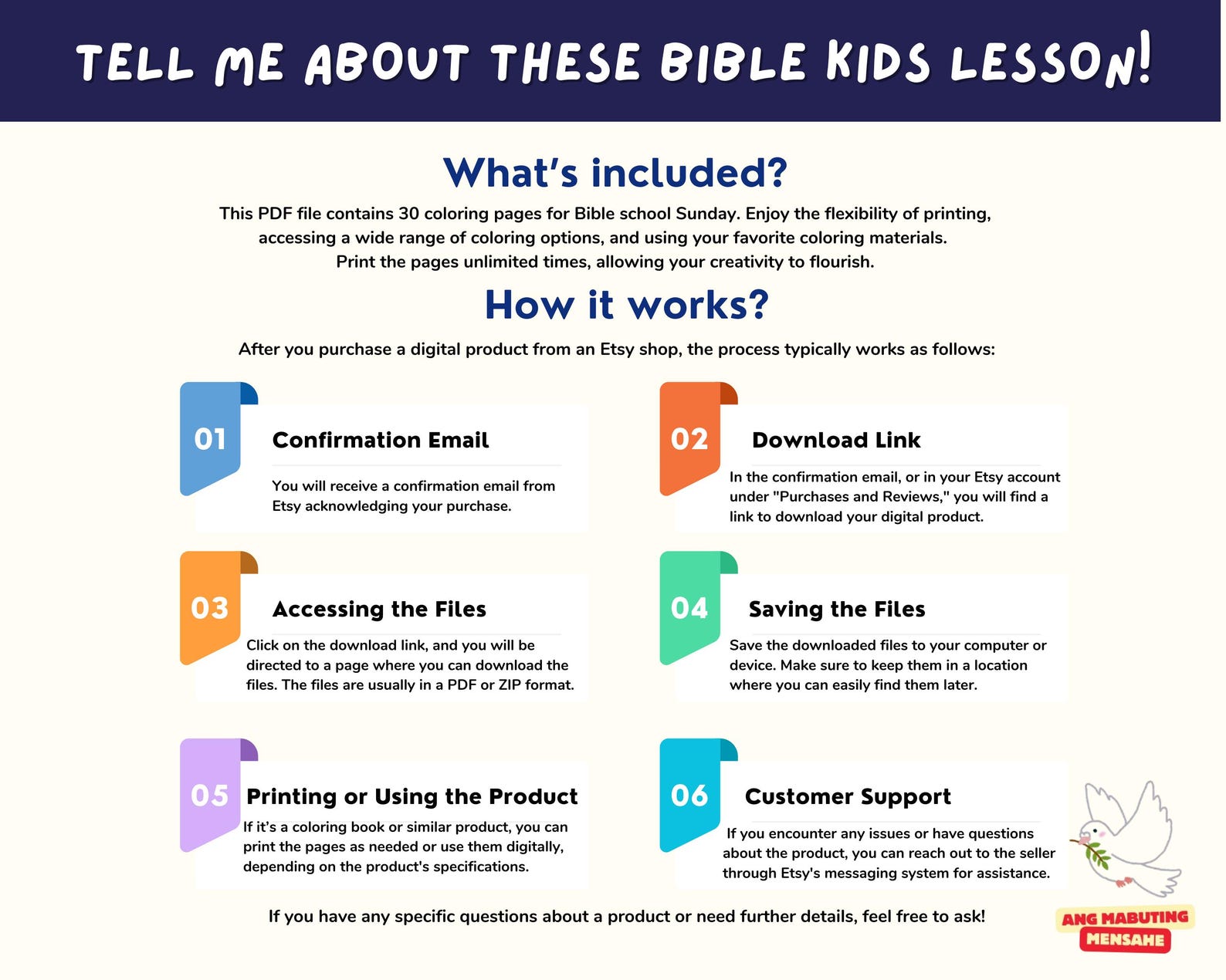 God Created the World Bible Lessons and Coloring, Printable Sunday Kids ...