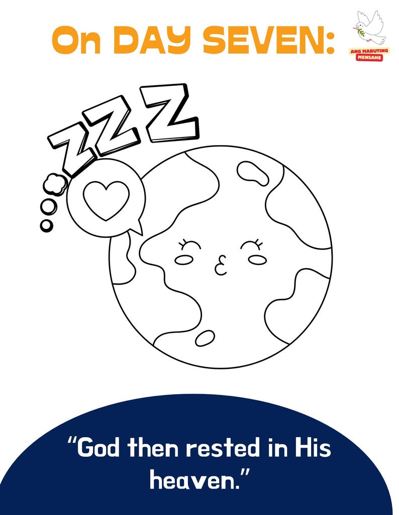 God Created the World Bible Lessons and Coloring, Printable Sunday Kids ...