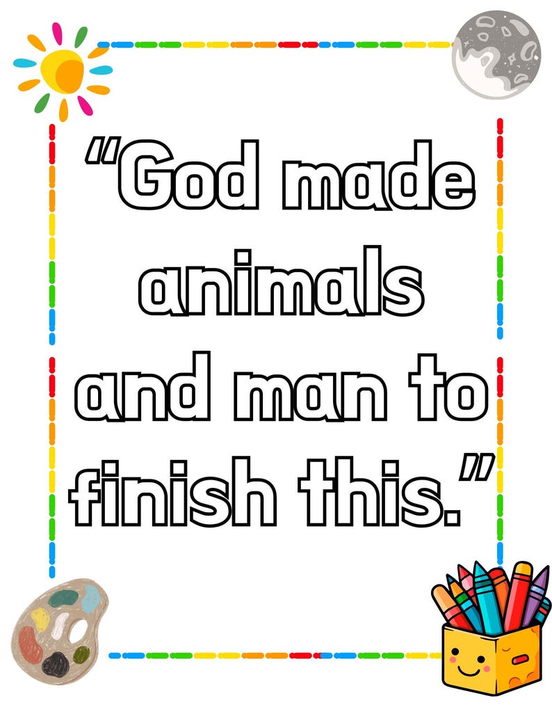 God Created the World Bible Lessons and Coloring, Printable Sunday Kids ...