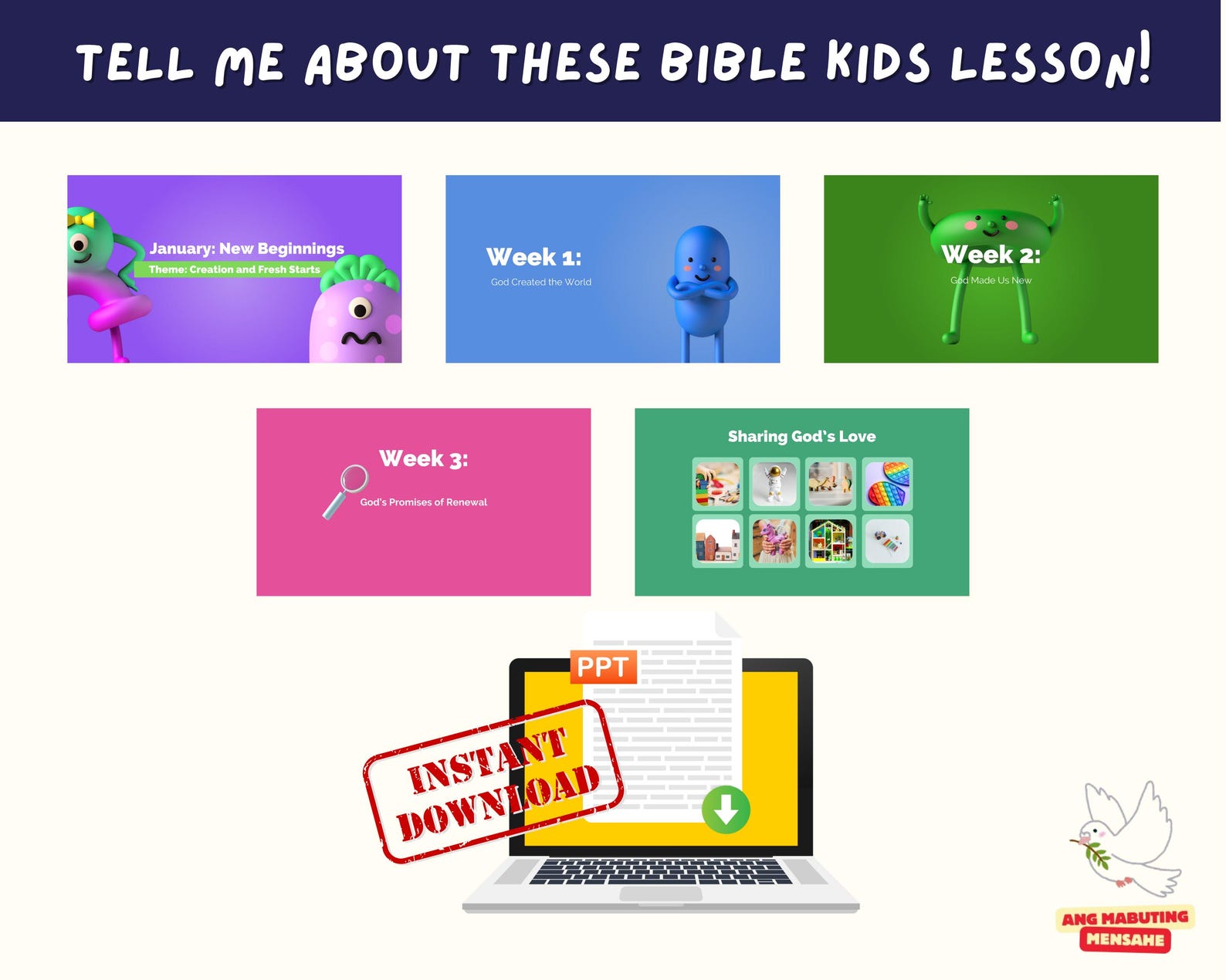 God Created the World Bible Lessons and Coloring, Printable Sunday Kids ...