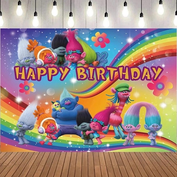 Trolls Backdrop - Etsy